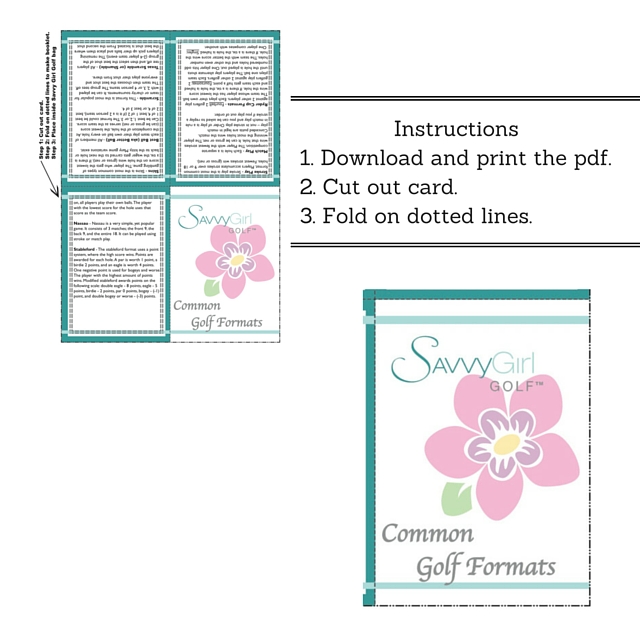 Landing Page - Golf Format Card - Savvy Girl Golf